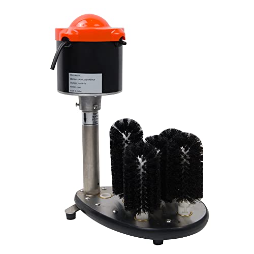 Hakka Brothers Upright Five Brush Electric Glass Washer-115V