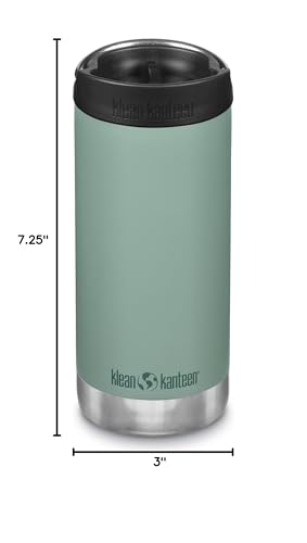 KLEAN KANTEEN Tkwide Green Beryl Cafe Cap with Insulated Tumbler 12oz, 1 EA