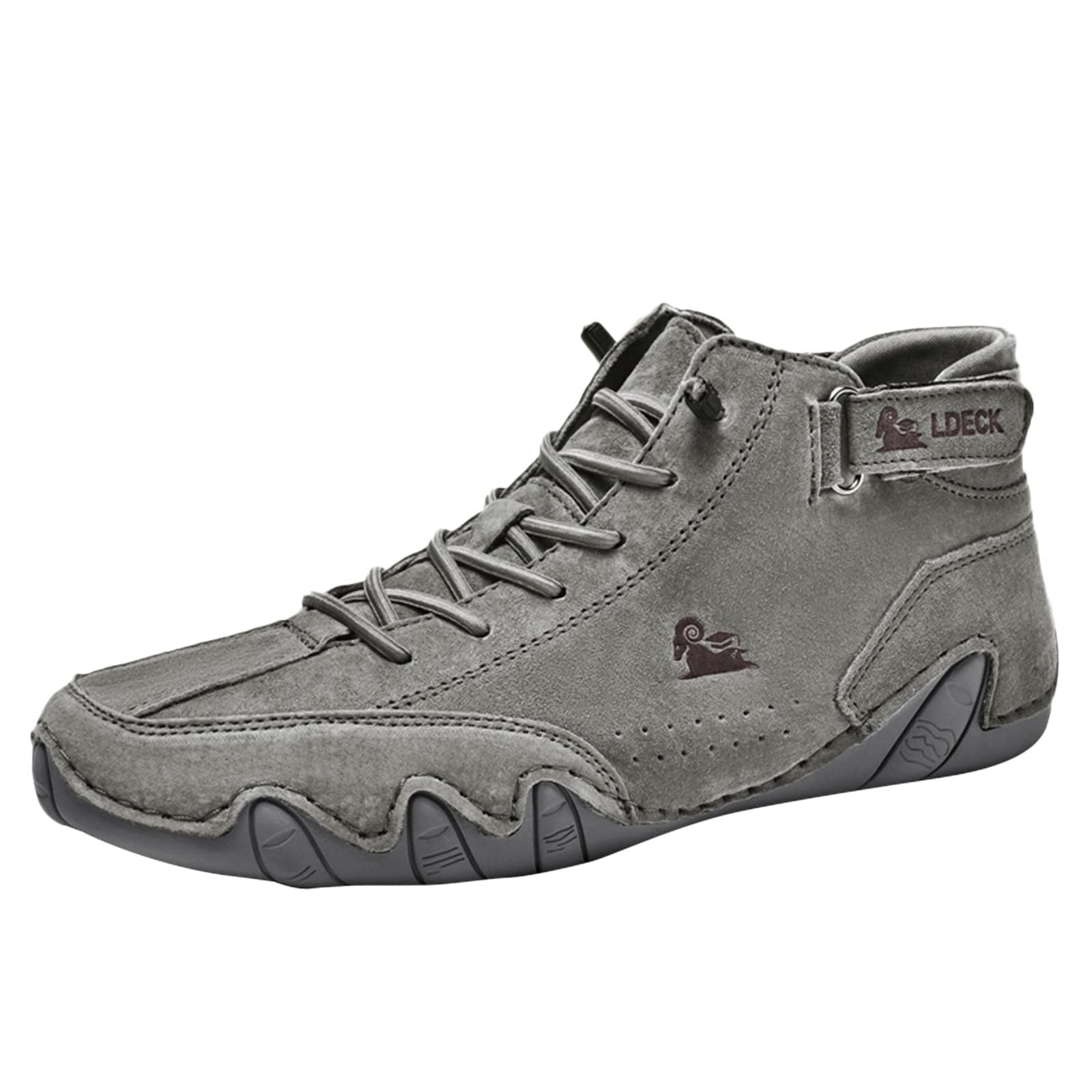 AMAM Mens Short Cowboy Boots with Zipper Mens Shoes High Top Lace Up Hook Loop Sport Shoes Hiking Boots for Men Support