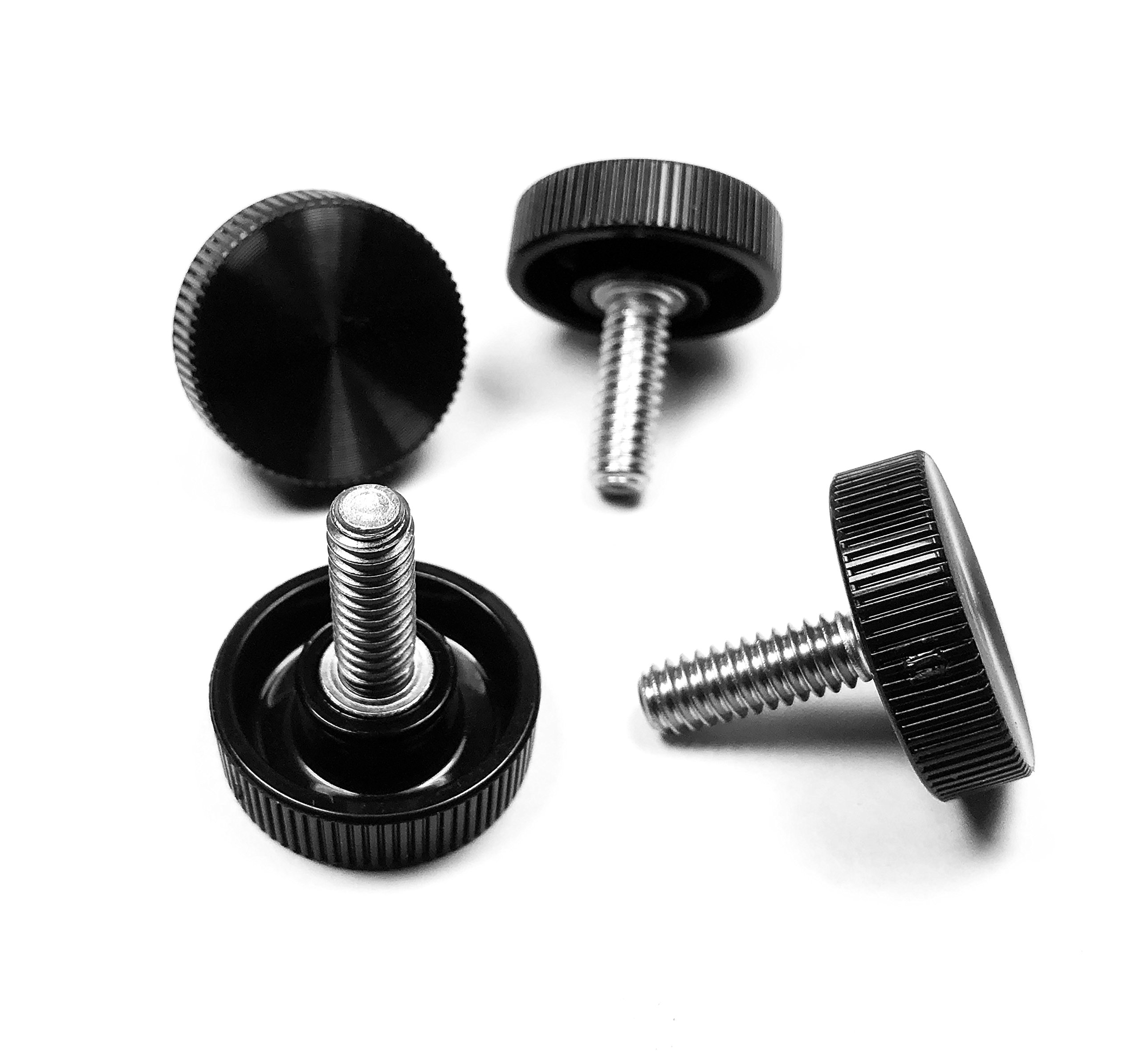 Twenty (20) 1/4-20 x 3/4" Length Stainless Steel Knurled Plastic Head Thumb Screws - Made in USA
