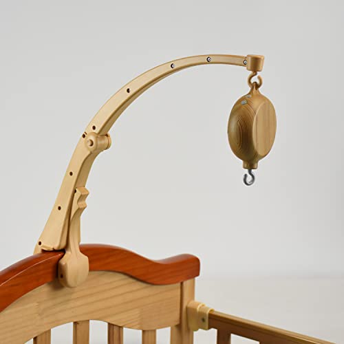HLEEDUO Baby Musical Mobile with Rotating Hook,Crib Mobile Motor, Baby Music Box Spinner with 3 Modes Volume Control(Soothing, Soft, Loud),Nursery Mobile Motor 35 Lullabies Battery Operated