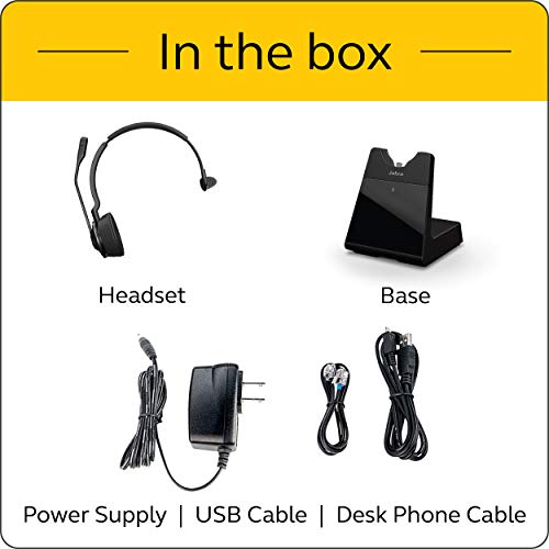 Jabra Engage 75 Wireless Headset, Mono β Telephone Headset with Industry-Leading Wireless Performance, Advanced Noise-Cancelling Microphone, Call Center Headset with All Day Battery Life,Black
