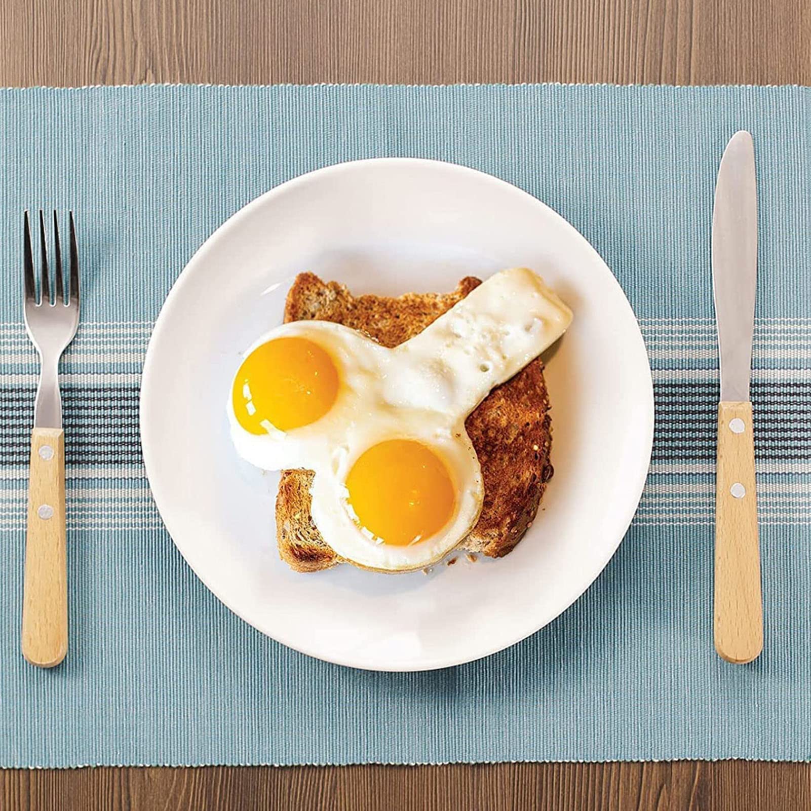 Tiydiygo 2PCS Funny Egg Fryer Mold Set, Egg Ring with Handle,Interesting Omelette Mold DIY Dine Food Making Tools for Breakfast Sandwich Biscuits Muffins Scones Bread