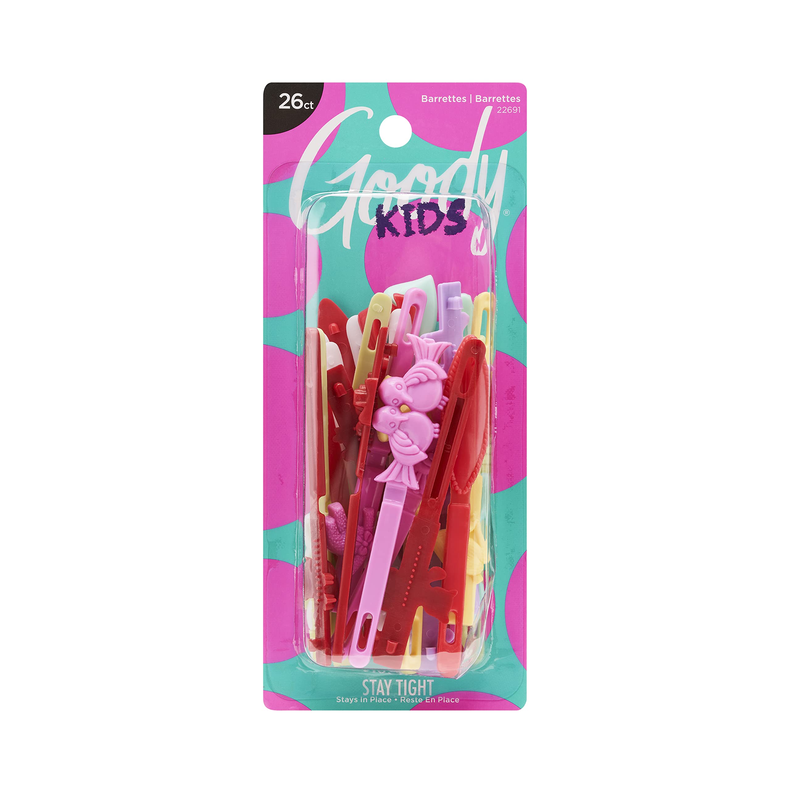Goody Kids Classics Barrettes, Multicolor, Self Hinge, 1.5 Inch, 26 Count