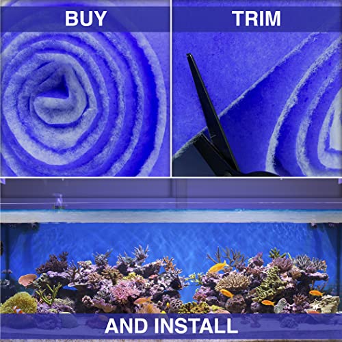 BIG Kahuna Aquarium Filter Floss Rolls β 12-inch Pond and Aquarium Filter Media β 1-inch Thick Wet/Dry Aquarium Filter Pad β 10ft - Bonded Filter Media Pad for Freshwater or Marine Aquariums, Ponds
