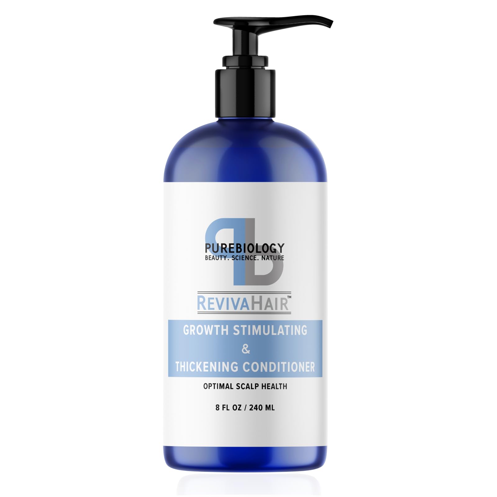 Pure Biology 8 Fl Oz Biotin Conditioner Volumizing Hair Conditioner with Coconut Oil, Argan Oil & Rosemary Oil for Thinning Hair & Dry Hair