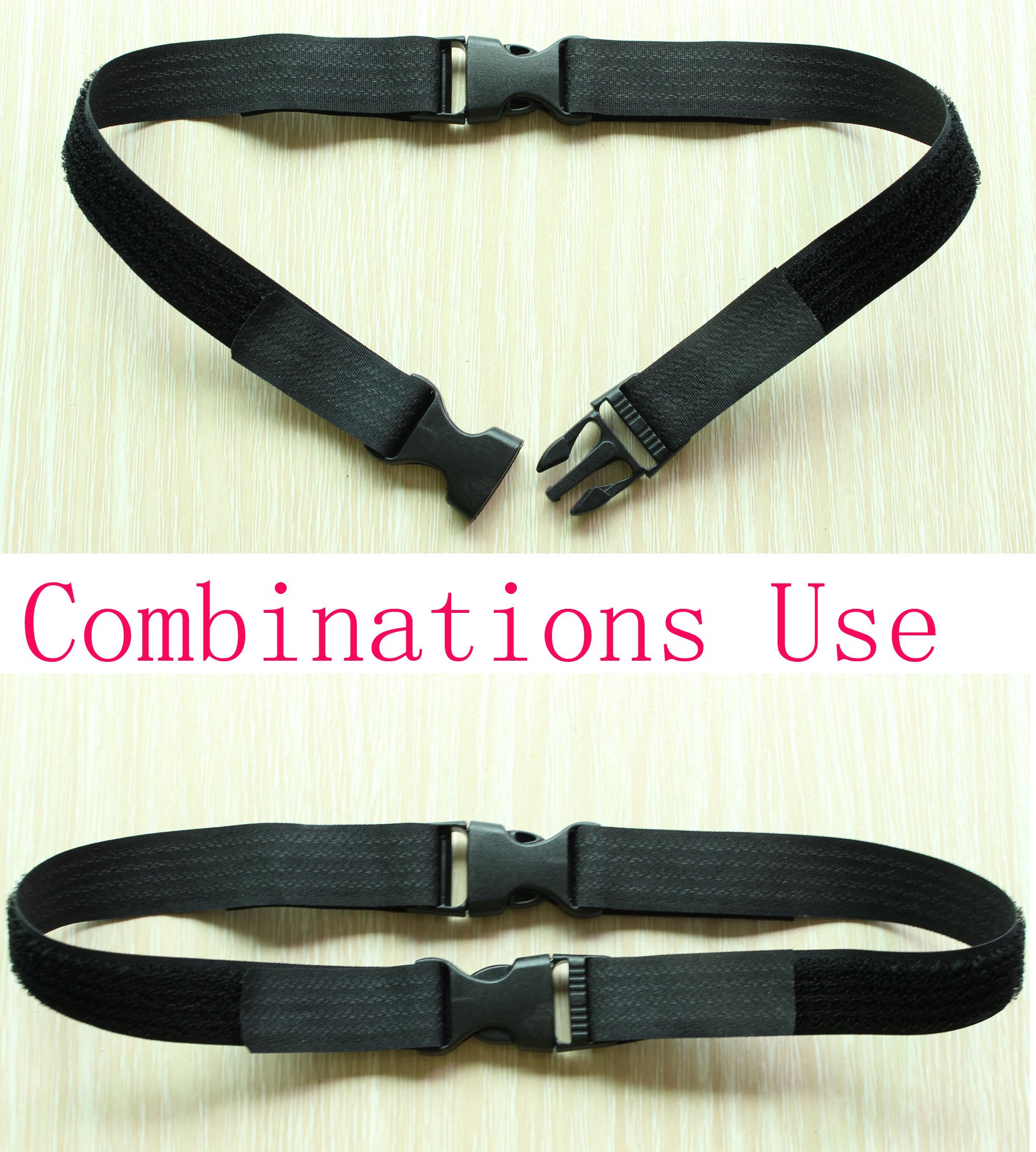 Multi-Functional Magic Buckle, Baby Safety Lock for The Door, Two-Door Refrigerator, Oven and Children's Safety Fence, Etc., or for The Fixed Baby Luggage (3 Pack Black)