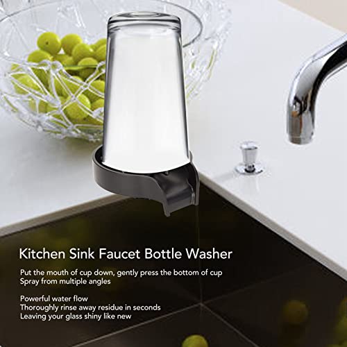 Faucet Cup Washer, Improve Efficiency Easy Operation Automatic High Pressure Cup er Strong Waterflow Labor Saving for Sink