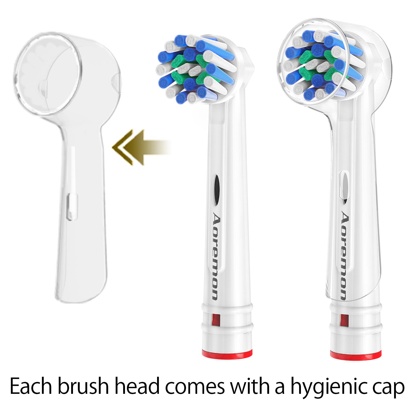 Aoremon Replacement Toothbrush Heads Compatible with CrossAction & Pro GumCare Pro 500/1000/1500 Smart 1500/5000/3000/7000 Genius X/6000/7000/7500/8000,8 Pack