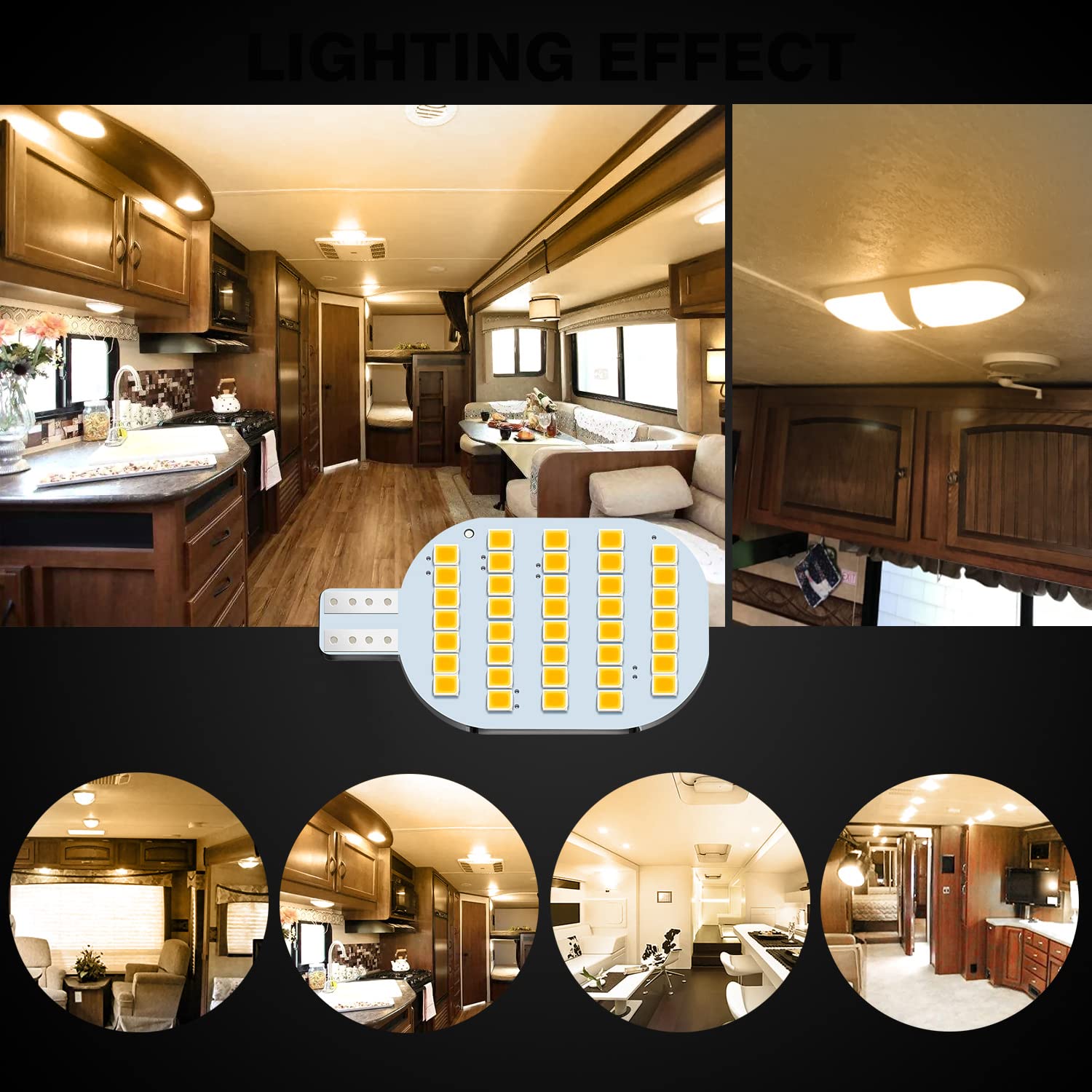AOICANKI T10 921 922 912 Interior LED Light Bulbs for 12V RV Ceiling Dome Light RV Indoor Lights Camper Trailer Motorhome Marine Boat Dome Interior Light,Super Bright White, Pack of 20