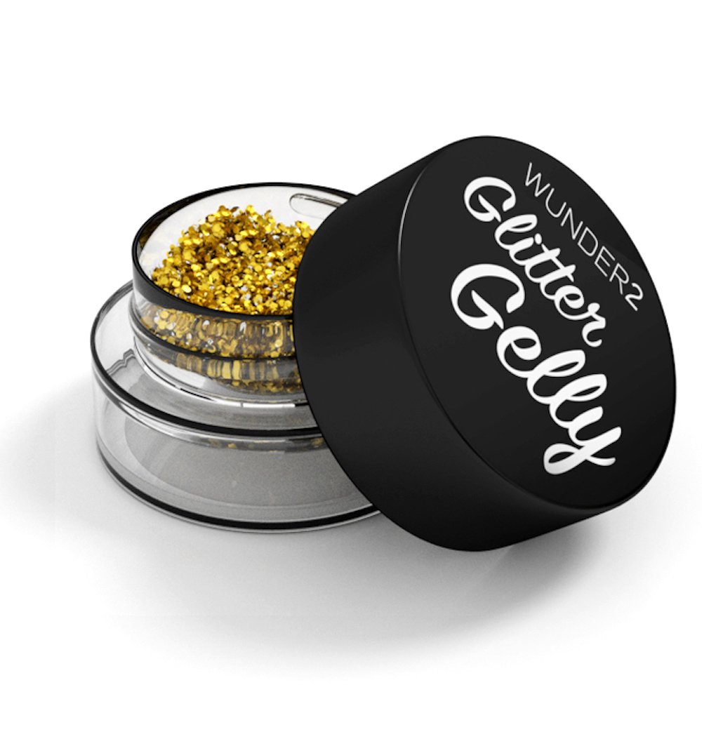WUNDERBROW GLITTER GELLY Long Lasting Glitter Gel - Face, Eye and Body Glitter Makeup, 24 Karat Color