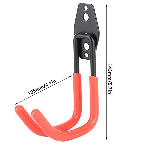 5PCS Metal Tool Water Pipe Hook, Bicycle Skateboard Hook Wall Hook, Repair Accessories Heavy Object Hook With Anti-Rust Coating(Orange)