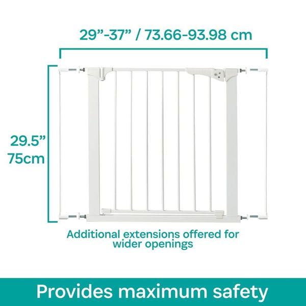 KidCo Gateway Baby Pressure Gate - No Tools or Wall Cups Required, Visual Pressure Indicator, Hold Open Safety Gate - G1000, White