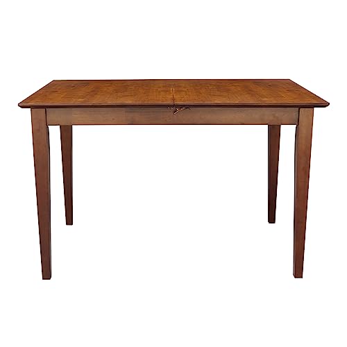 International Concepts Shaker Styled Leg Butterfly Extension Table, 48 to 60-Inch, Espresso