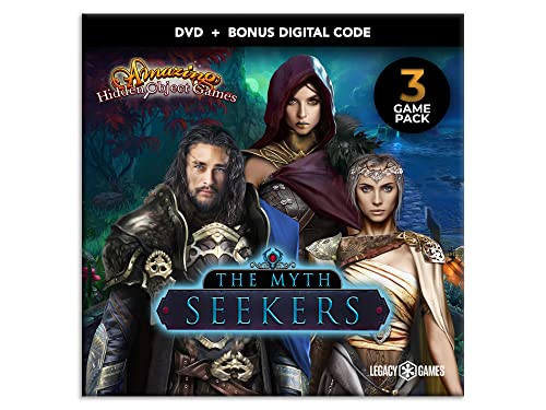 Amazing Hidden Object Games for PC: The Myth Seekers, 3 Game DVD Pack + Digital Download Codes (PC)