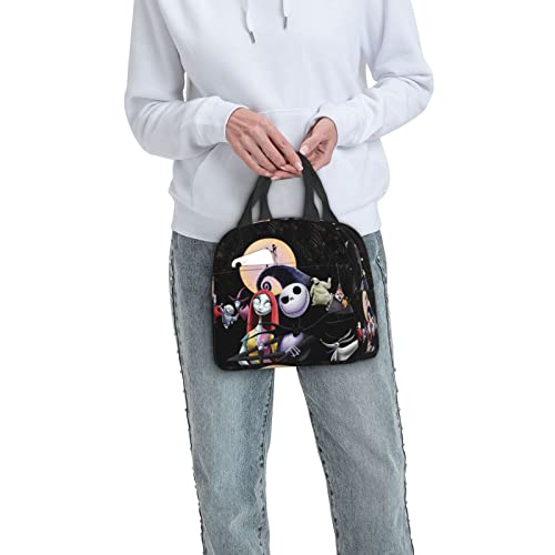 Halloween Christmas Insulated Lunch Bag Portable Cooler Lunch Box Reusable Leakproof Thermal Tote Bag for Men Women Travel/Picnic/Work
