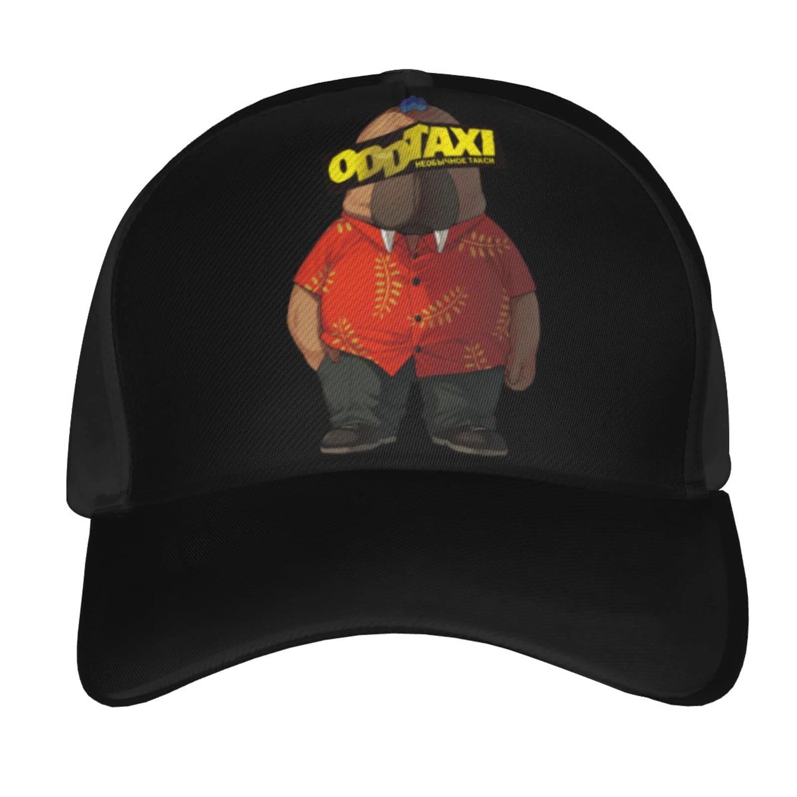 Anime Odd Taxi Baseball Cap Fashionable Adjustable Trucker Hats Snapback Caps for Men Women Teens Black
