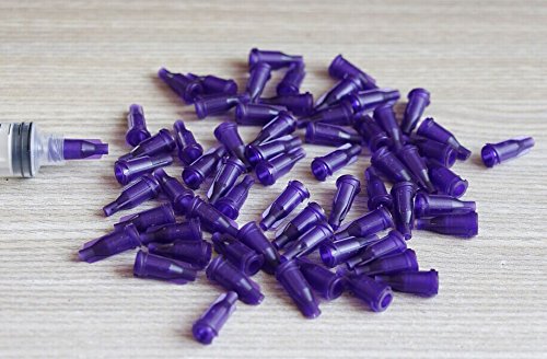 Luer Lock Syringe Tip Caps Screw Threads Dispensing Stop Caps 1000 Pieces (Purple)