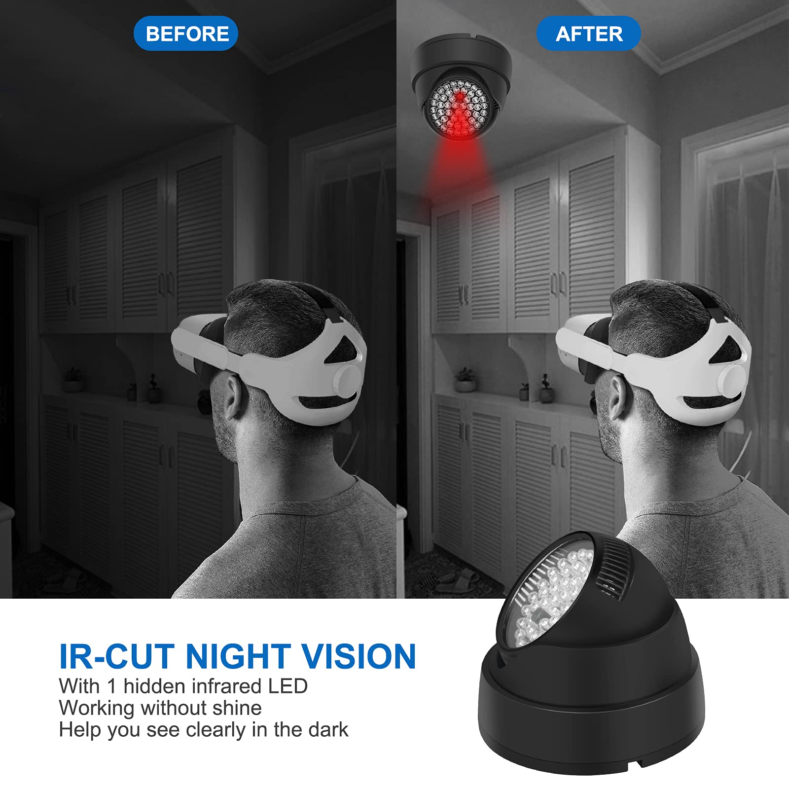 Esimen Infrared Flood IR Light Compatible for Meta Quest 3 Quest 2 IR Illuminator,PSVR 2 Hand Tracking Immersive No-Light Anti-Interference, Increase Tracking Sensitivity Reduce Drift