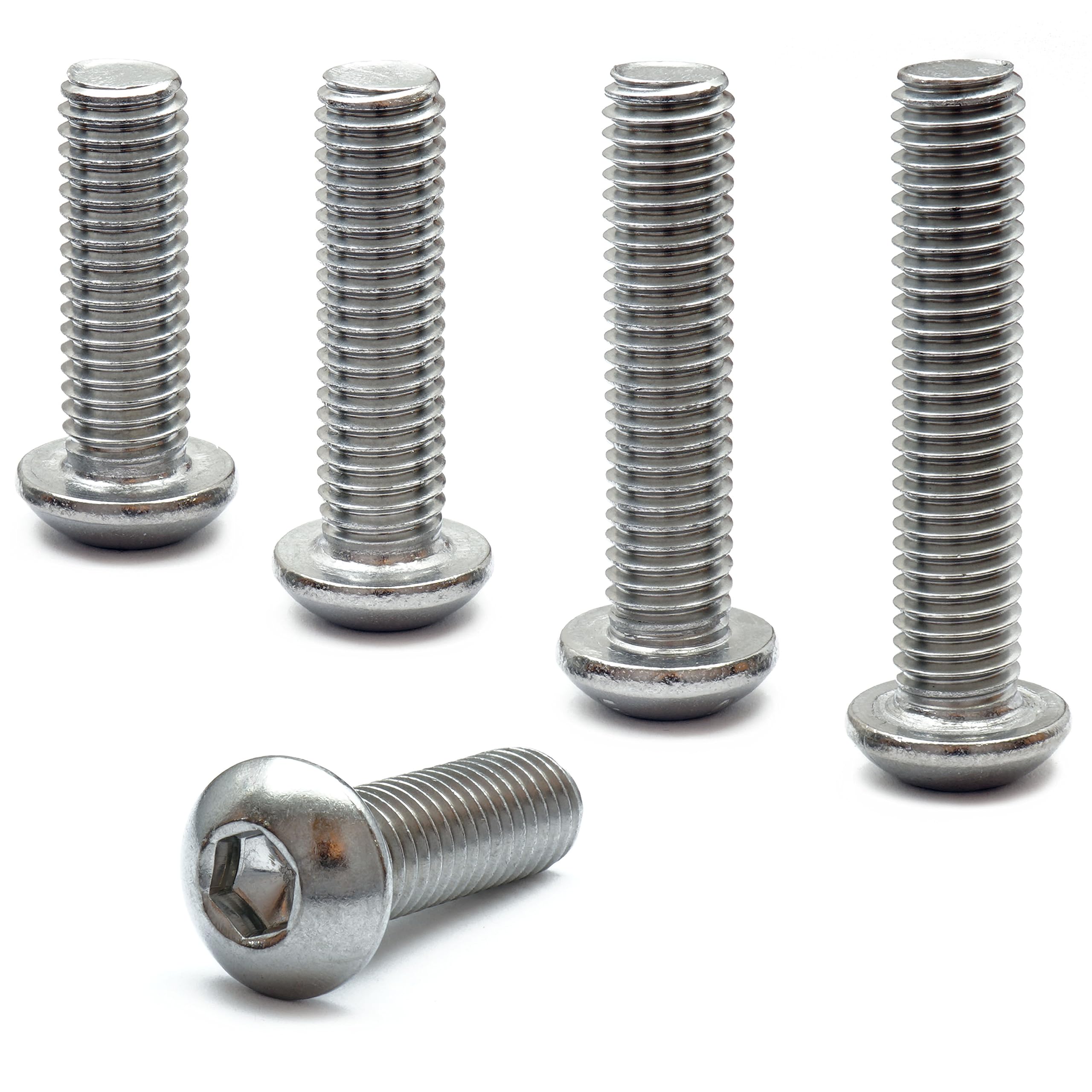 MonsterBolts - M8 x 25mm Button Head Socket Cap Screws, ISO 7380, Stainless Steel A2, 10 Pack