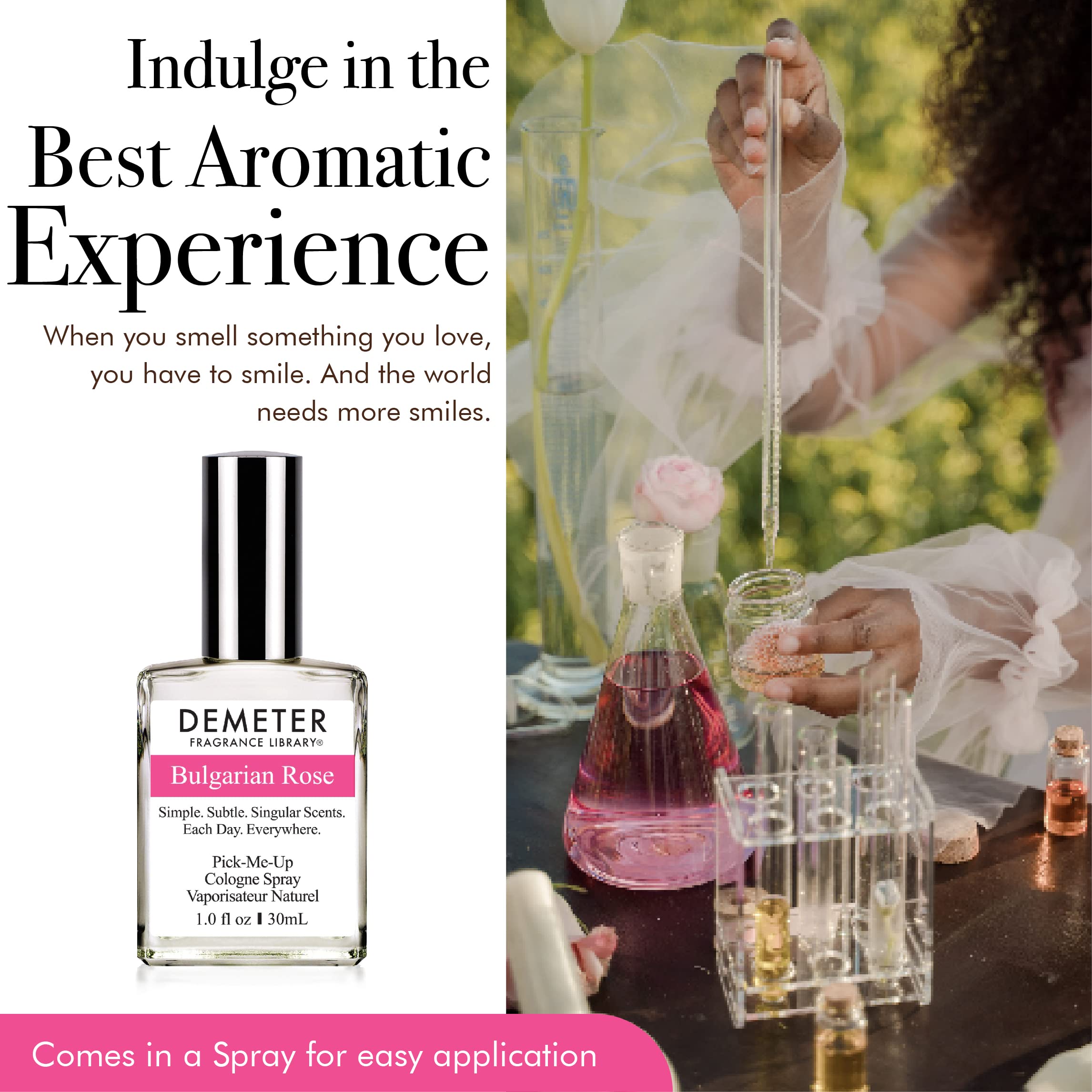 DEMETER Bulgarian Rose, 1 Oz Cologne Spray, Perfume for Women