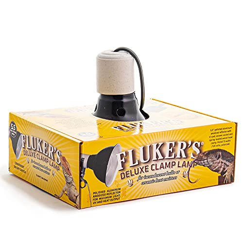 Fluker's Repta-Clamp Lamp with Switch for Reptiles Black, 5.5-Inches