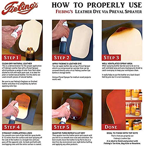 Fiebing's Leather Dye - Alcohol Based Permanent Leather Dye - 4 oz - Buckskin