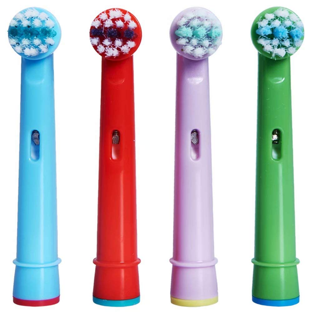Kids Toothbrush Replacement Heads for Oral-B, Extra-Soft Bristles, Fits Both Electric and Battery for Oral-B Braun Brushes, Except Vitality Sonic, CrossActino Power, Sonic Complete, Pulsonics, EB-10A