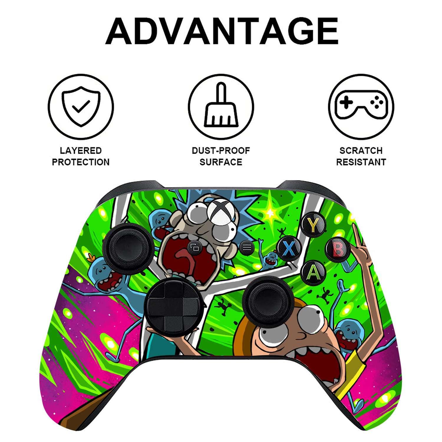 Anime X-Box Series X Skin Set,Cartoon Protector Wrap Cover Protective Faceplate Full Set Compatible with X-Box Series X Console and Controller Skins…