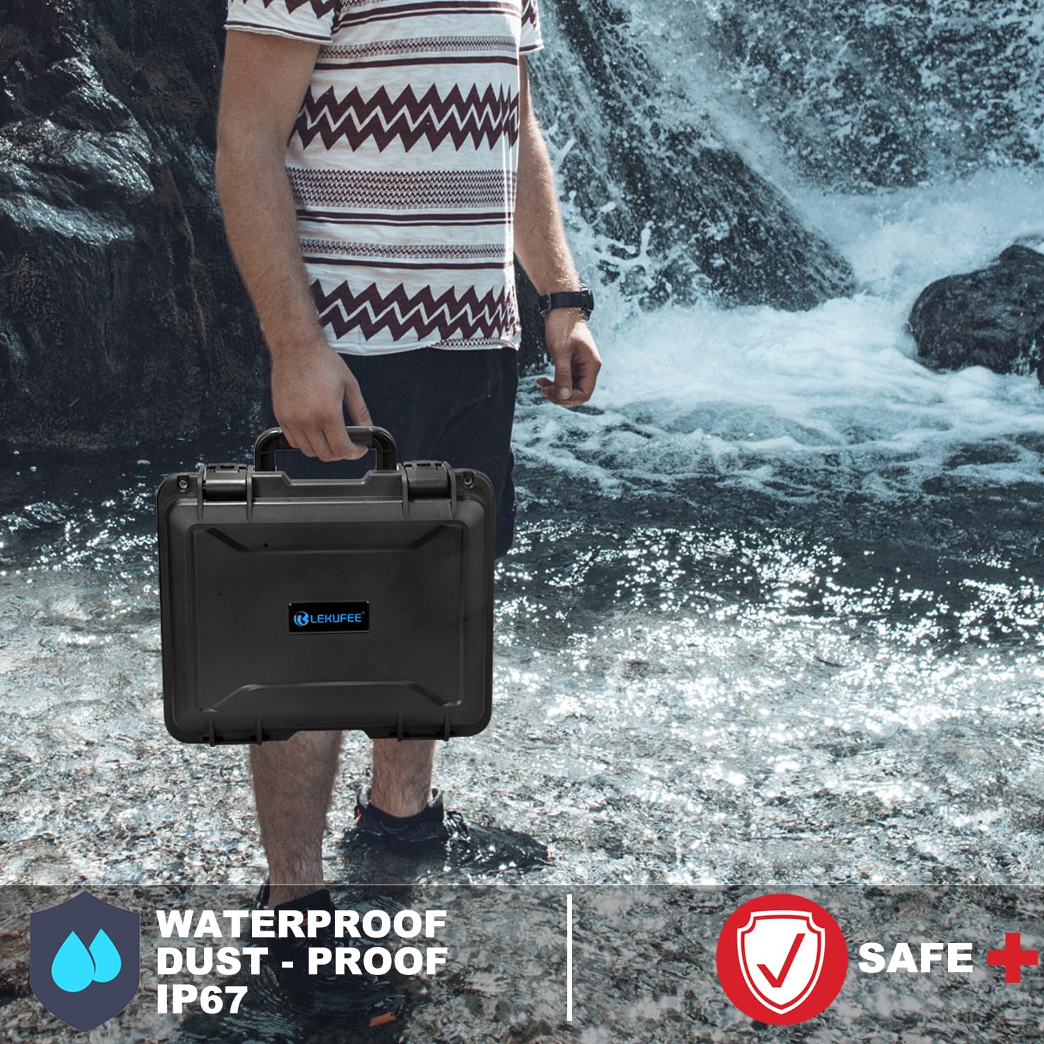 Lekufee Waterproof Hard Carrying Case Compatible with DJI Mavic 3 Cine Combo or DJI Mavic 3 Drone Combo and DJI RC Pro and More DJI Mavic 3 Drone Accessories [NOT Included Mavic 3 Drone]