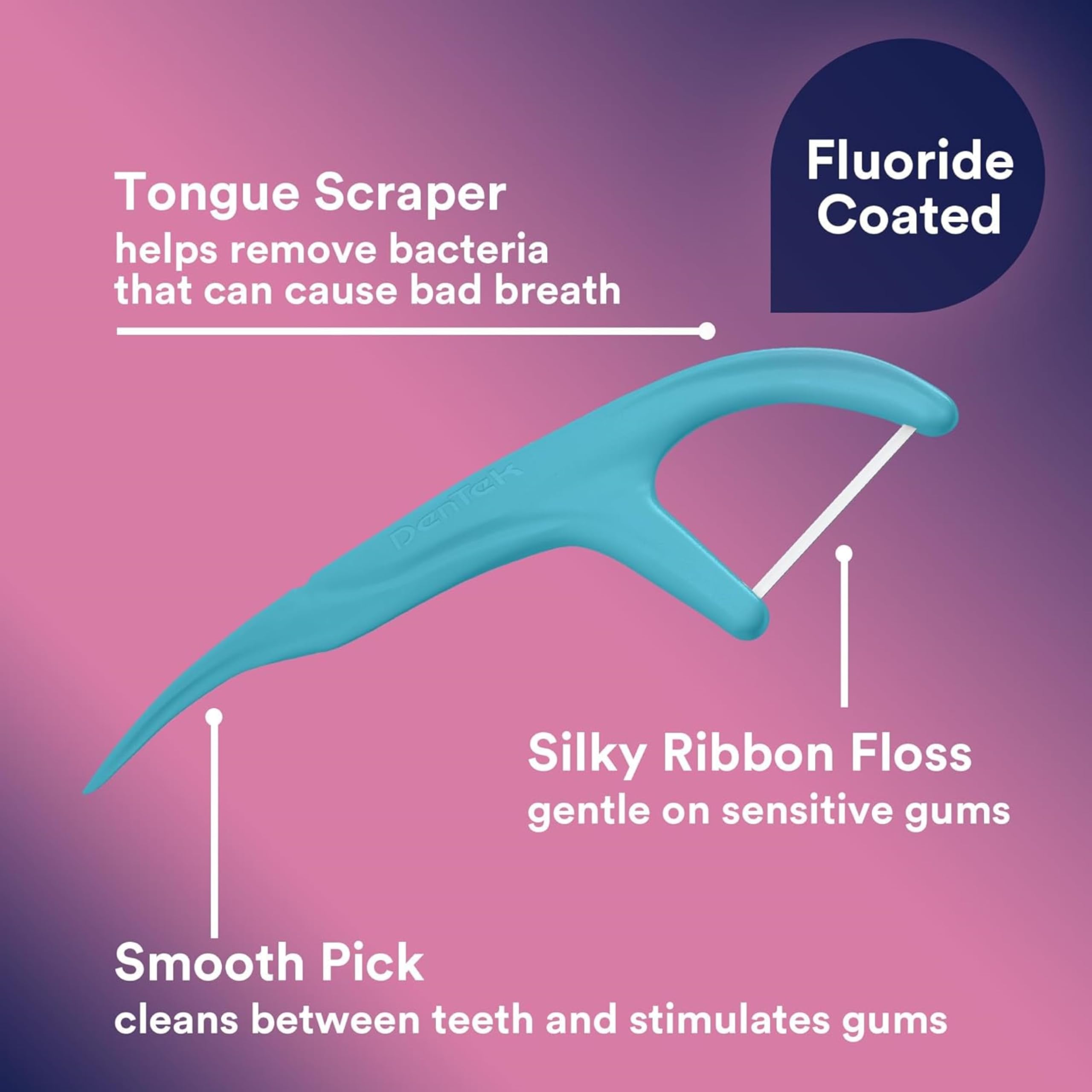 DenTek Comfort Clean Silk Floss Picks, Fresh Mint, 90 Count