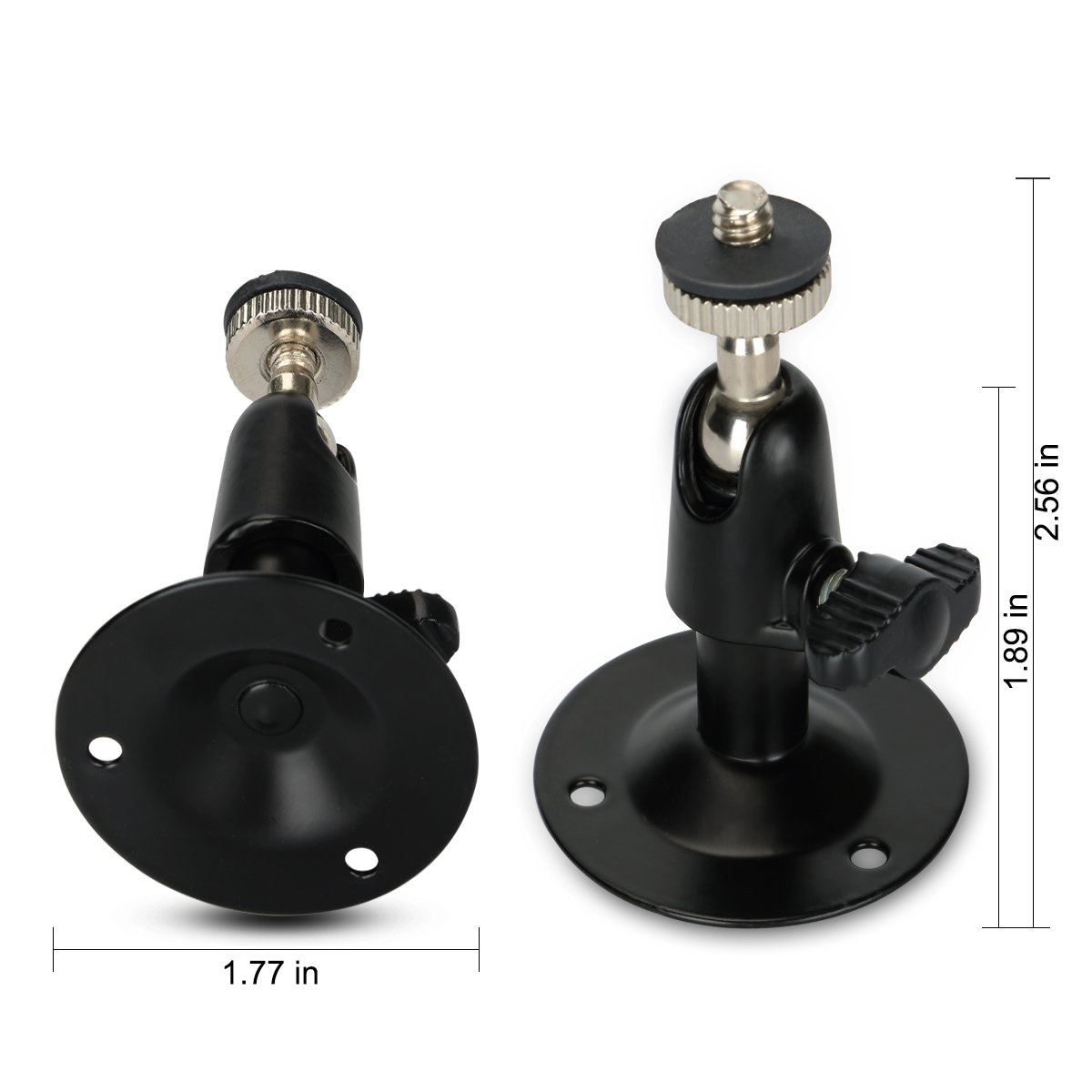 Security Wall Mount for Oculus Sensor Arlo, Arlo Pro,R Stick Up Cam Wired/Battery,SERMICLE Metal Security Camera Bracket Outdoor Indoor 360° Rotation 1/4" Screw Camera (3 Pack,Black)