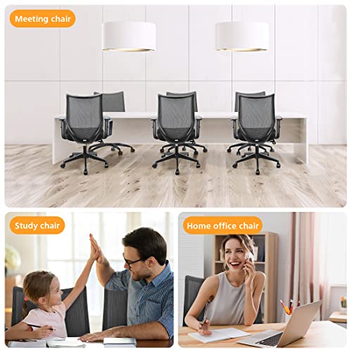 ETasker Ergonomic Office Chair Home: Mesh Desk Chair with Adjustable Arms - Mid Back Computer Chairs for Women Adults - Swivel Task Chair Comfortable for Home Office (Black)