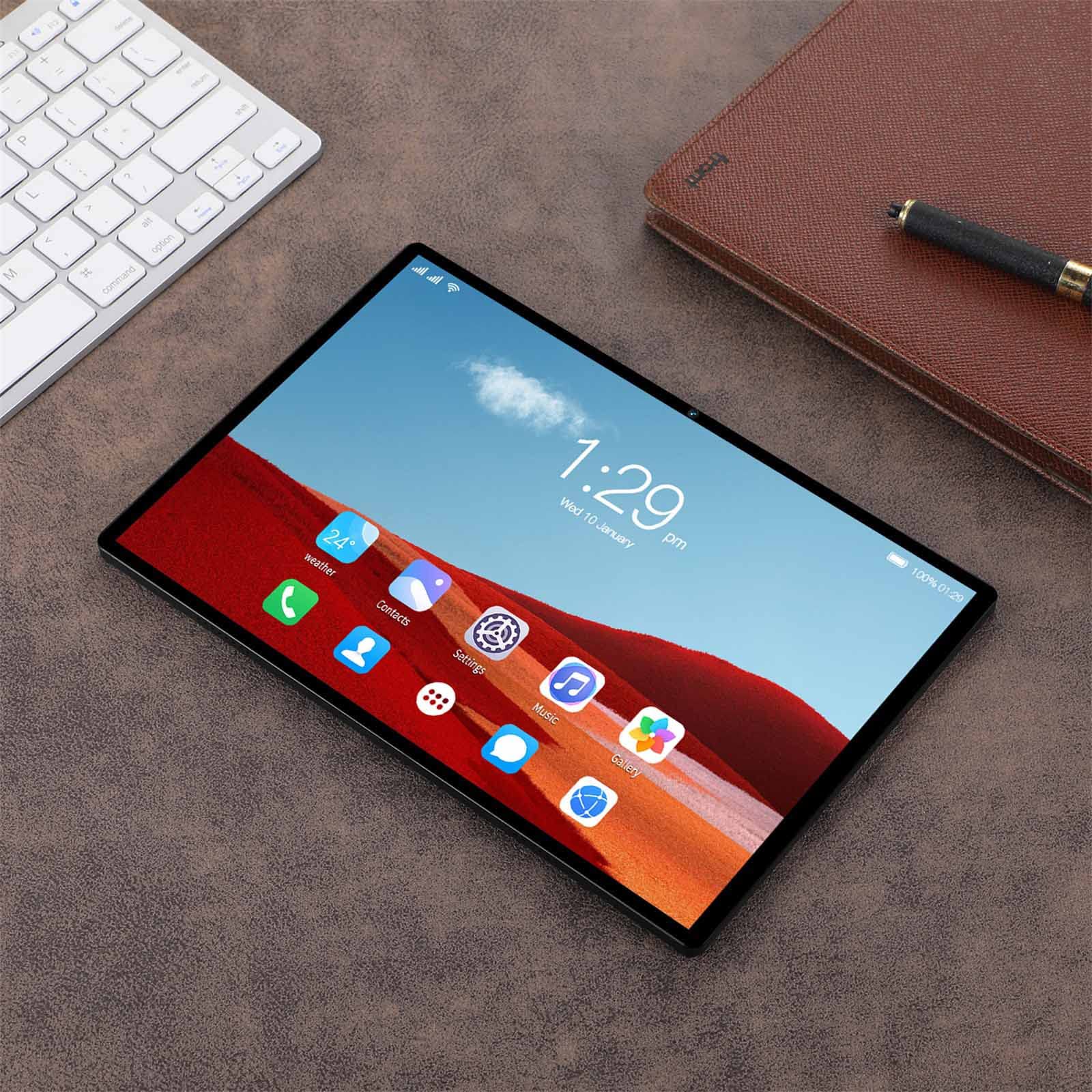 Android 10.0 Tablet, All-New Fire 10.1" 2.5D Octa Core Unlocked Phablet, WiFi Blue-Tooth Tablet, IPS HD Display, Built-in 4000mAh Battery, Dual Sim & Camera, 4G + 32G, US Plug (Black)