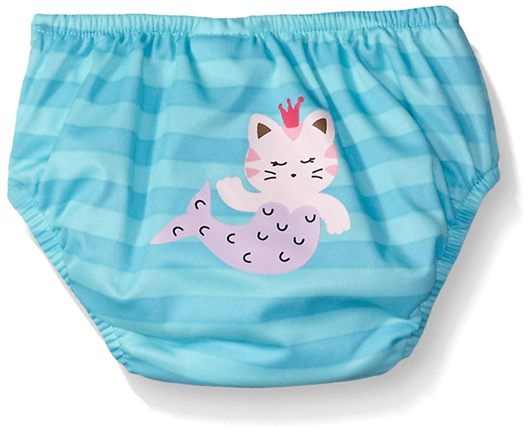 KIKO & MAX Baby Girls' Infant Three-Pack Absorbant Reusable Swim Diaper (Medium)