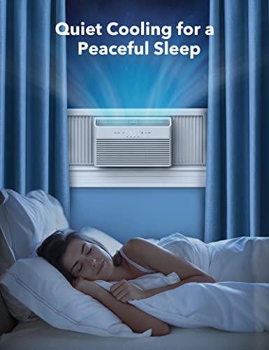 Air Conditioners for Window, Quiet 8000 BTU Window AC Unit with 4 Fan Speeds 5 Modes 24-Hour On/Off Timer,Remote Control Portable and Easy to Set up AC Cooler for Rooms up to 350 sq. ft.