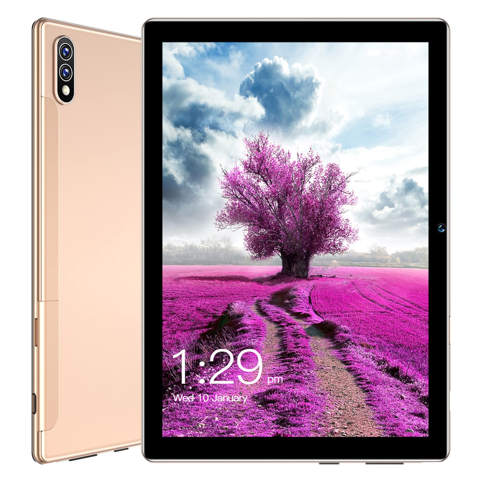 Android Tablet, All-New Fire 8.0 Inch 1GB+ 16G Thin Body Smart Tablet, Alloy Metal Cover, 1280 X 800 IPS HD Display, 3500 mAh Long Battery Life, Dual Camera Unlocked Phablet (Rose Gold)