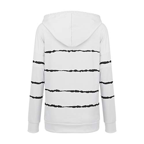 BXzhiri Striped Full Zip Long Sleeve Lightweight Sweatshirts for Women Jacket Coat Lightweight Sweatshirts