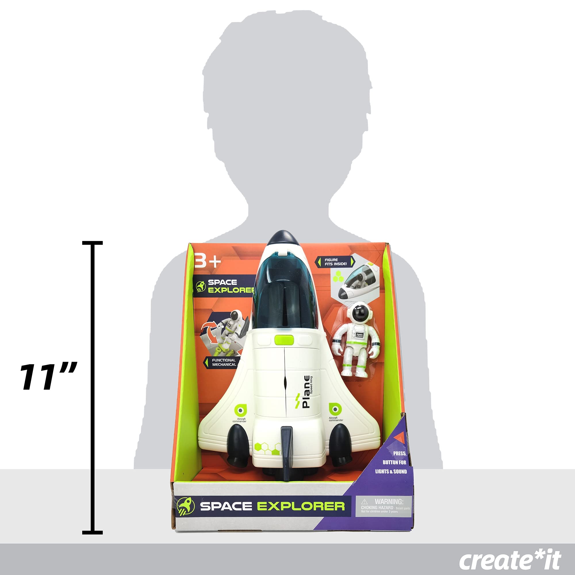 BLOONSY Space Shuttle Toy | Rocket Ship with Astronaut | Space toys for kids 3 5