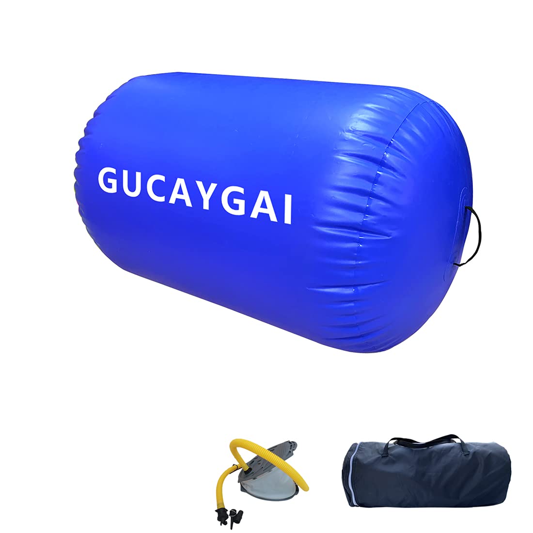 Air Roller Air Barrel Gymnastics Roller Inflatable Tumbling Mat Air Spot With foot pump for Home Use/Training Cheerleading/Yoga/Martial Arts/Acrobatics