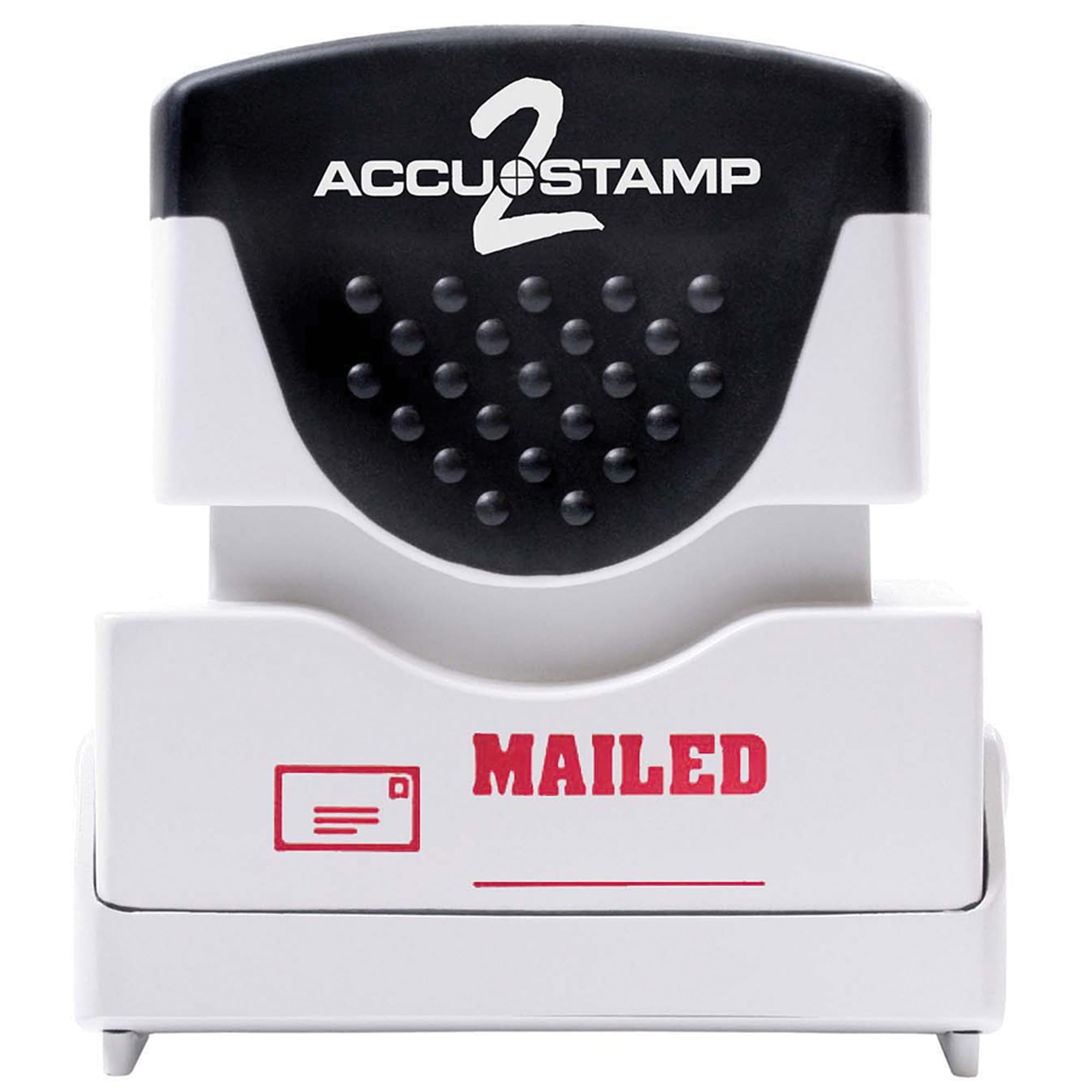 ACCUSTAMP2 Message Stamp with Micro ban Protection, MAILED, Pre-Ink, Red (035586)