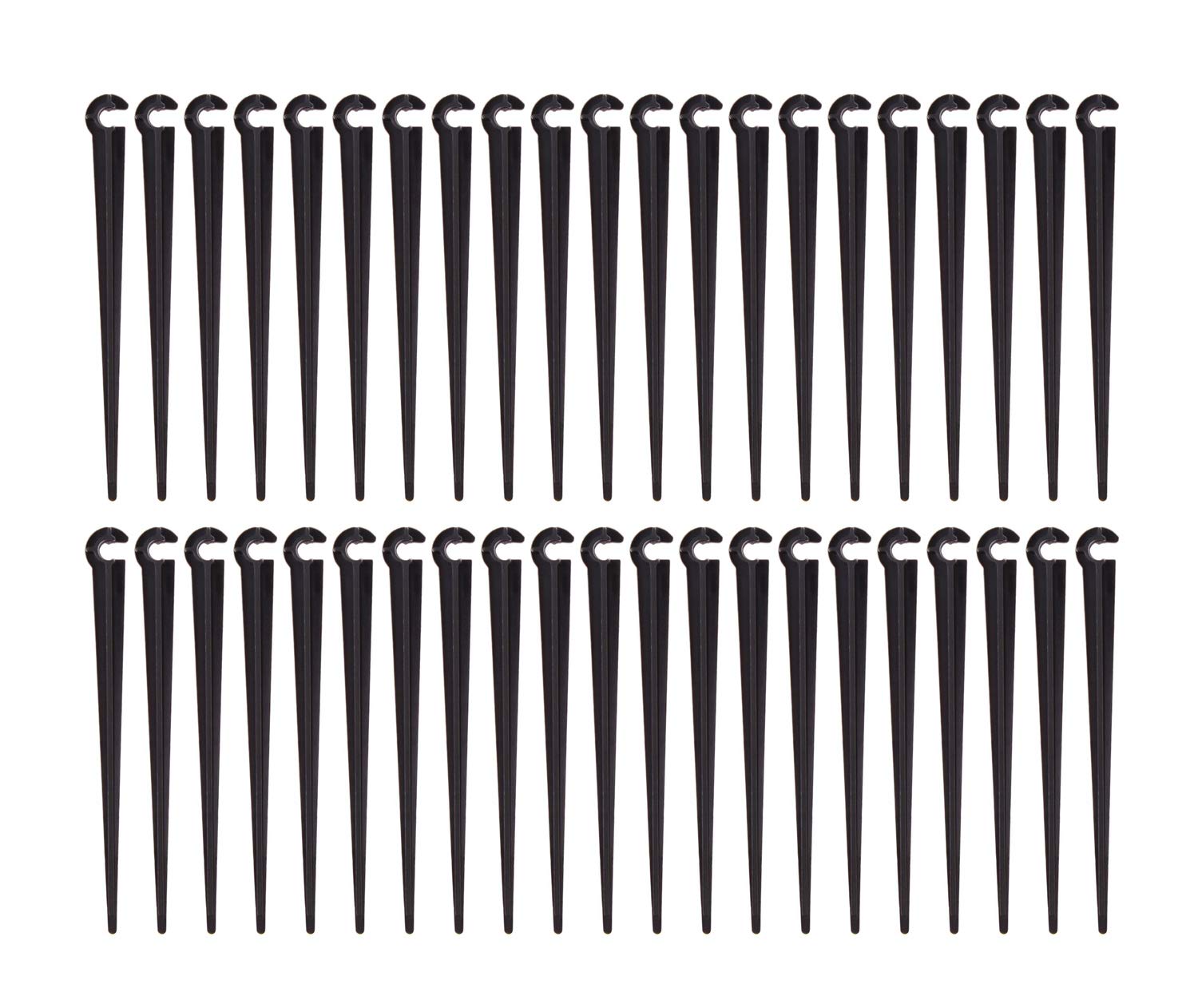 UCLEVER 100pcs Irrigation Drip Support Stakes for 1/4-Inch Tubing Hose Flower Beds, Vegetable Gardens, Herbs Gardens