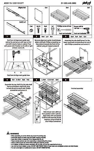 Richards Homewares Under Sink Pull-Out Sliding Shelf Organizer for Kitchen, Heavy Duty with 5 Year Limited Warranty -11.5βW x 18βD x 14.5βH, Requires at Least 12.5β W Cabinet Opening-Chrome