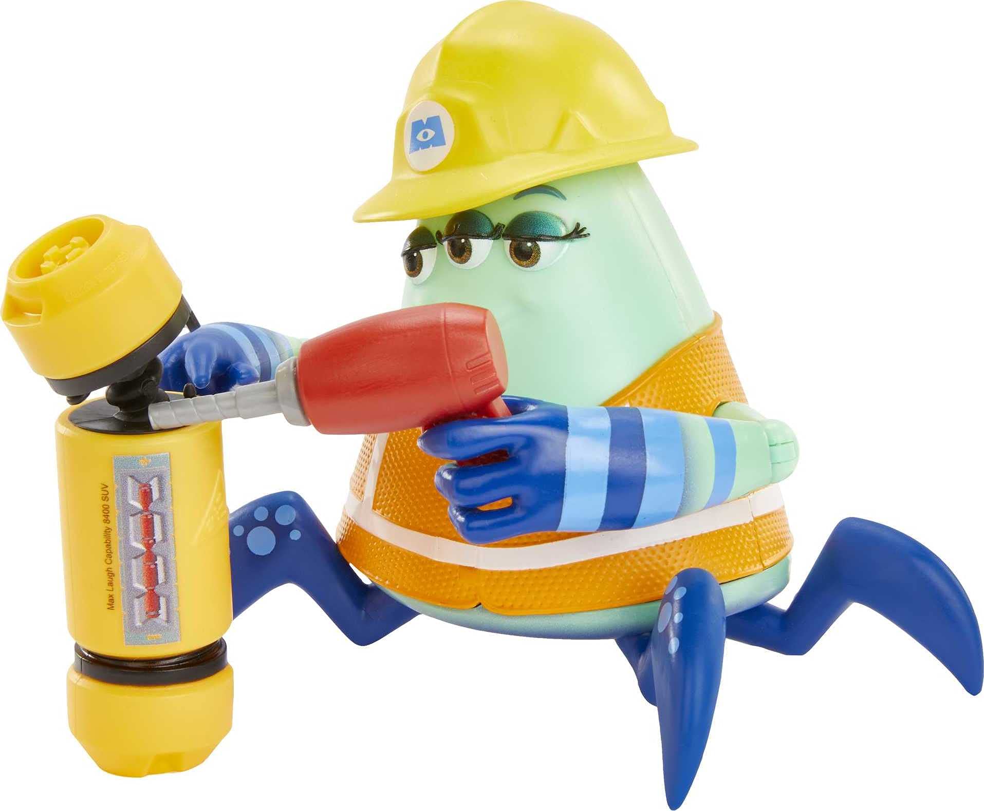 Mattel Pixar Monsters at Work Cutter Action Figure, Collectible Disney Plus Character Toy with Accessories, 4.75-in Tall Posable Authentic Detail, Kids Gift Ages 3 Years & Older