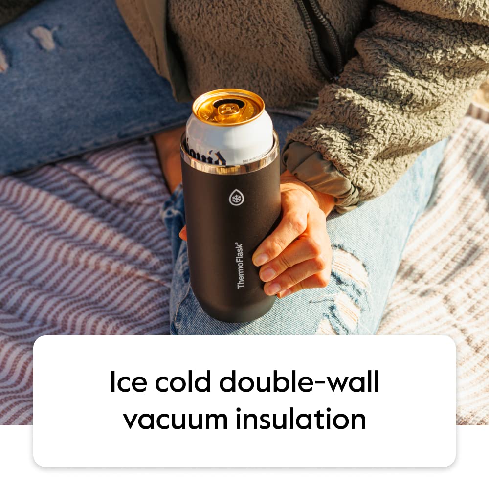 Thermoflask Premium Quality Vacuum Insulated Can Cooler, Standard Size, 12 Ounce, Ultimate Gray