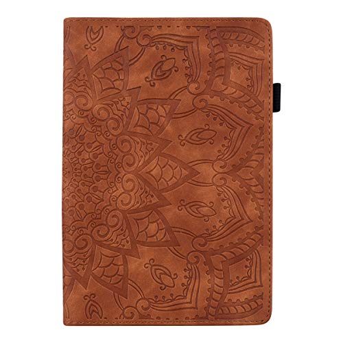 Pefcase Case for Galaxy Tab S7 Plus 12.4 inch Premium PU Leather Folio Stand Cover with Card Slot Pen Holder Multi-Angle Viewing, for Samsung Galaxy Tab S7+ Plus 2020 SM-T970/T975/T976 - Brown