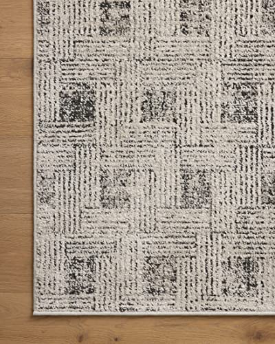 Loloi II Kamala Collection KAM-01 Grey/Graphite 5'-3" x 7'-9" Area Rug