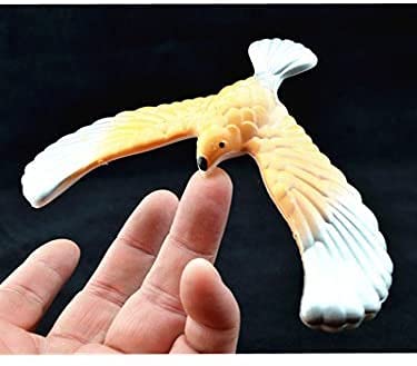 C&H Solutions 5 Pcs Cute Balancing Bird with Clear Triangle Stand (Colors May Vary)