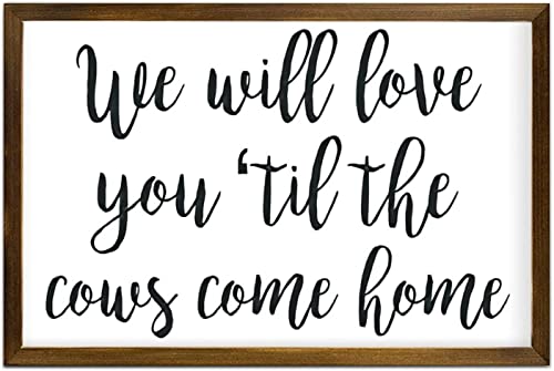 MiEoly We Will Love You Til The Cows Come Home, Nursery Sign, Farm Theme Nursery Decor, Farmhouse Nursery Decor, Farm Nursery Sign, Baby Boy Gift
