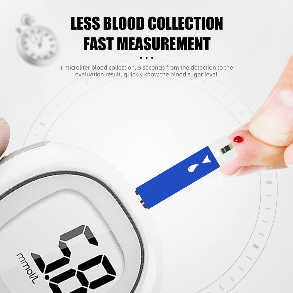 Blood Glucose Test Strips Kit,100 Test Strips and 100 Lancets for G-427B,Blood Test Strips